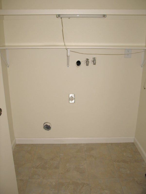 Hallway and laundry area